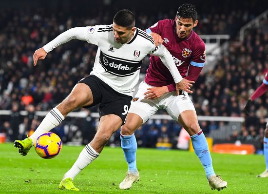 Aleksandar Mitrovic Fulham Fabian Balbuena West Editorial Stock Photo ...