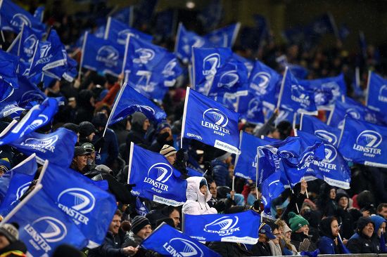Leinster Rugby Supporters Crowd Wave Flags Editorial Stock Photo ...