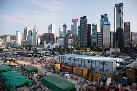 Residential Commercial Buildings Stand Wanchai Causeway Editorial Stock ...