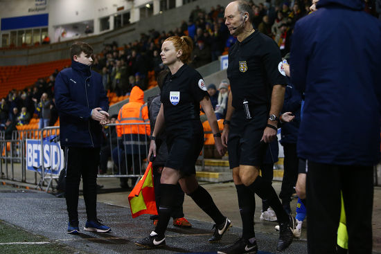 Female Assistant Referee Helen Byrne Walks Editorial Stock Photo ...