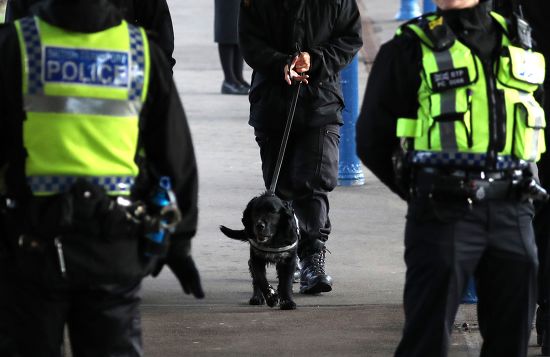 Police Officers Dog Search Station Before Editorial Stock Photo - Stock ...