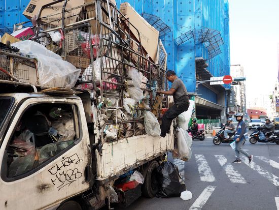 Private Garbage Collector Collects Recyclable Material Editorial Stock ...