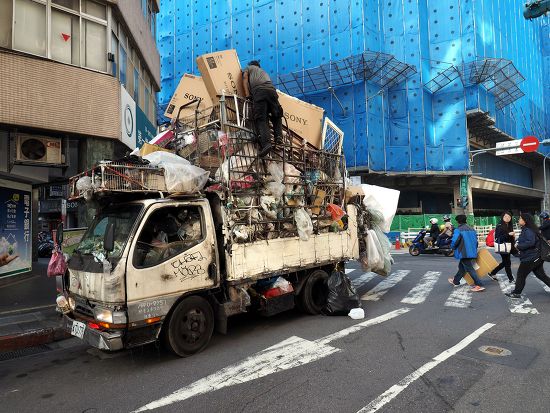 Private Garbage Collector Collects Recyclable Material Editorial Stock ...
