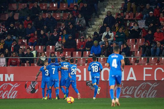Getafe Cf Players Celebrating Angel Rodriguezs Editorial Stock Photo ...