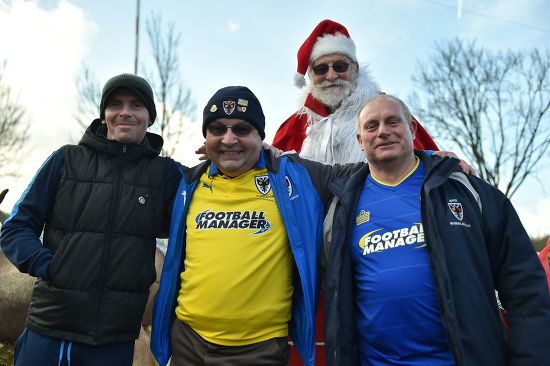Afc Wimbledon Fans Pose Father Christmas Editorial Stock Photo - Stock ...