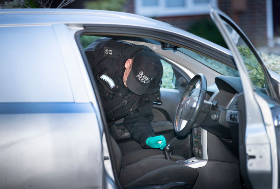 Police Search Vehicle Outside Property Crawley Editorial Stock Photo ...