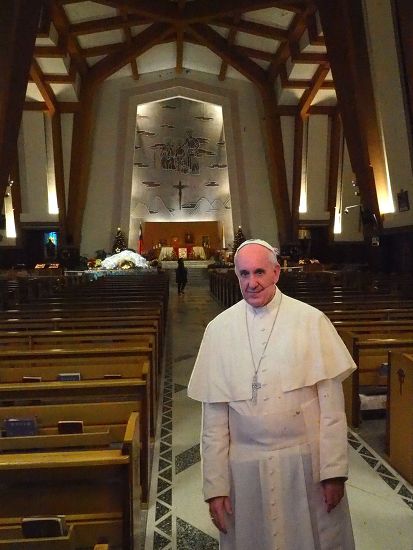 Cardboard Cutout Pope Francis Stands Catholic Editorial Stock Photo ...