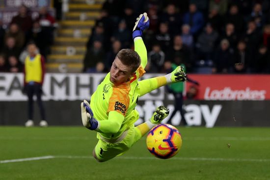 Everton Goal Keeper Jordan Pickford Saves Editorial Stock Photo - Stock ...