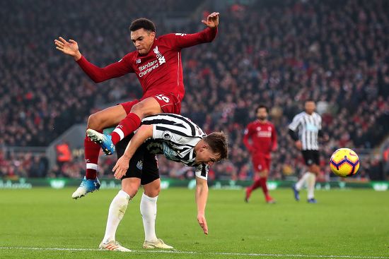 Trent Alexanderarnold Liverpool Matt Ritchie Newcastle Editorial Stock ...