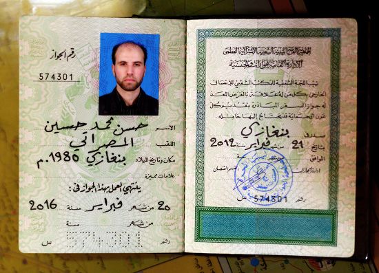 Alyarobiya Syria Libyan Passport Displayed By Editorial Stock Photo ...
