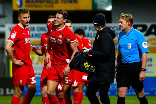 Sid Nelson Swindon Town Looks Agony Editorial Stock Photo - Stock Image ...