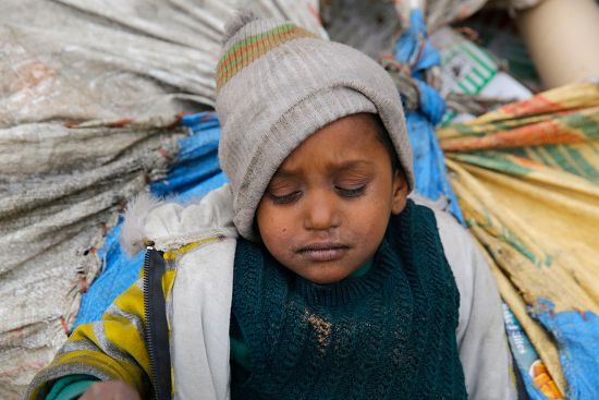 Indian Rag Picker Boy Takes Rest Editorial Stock Photo - Stock Image ...