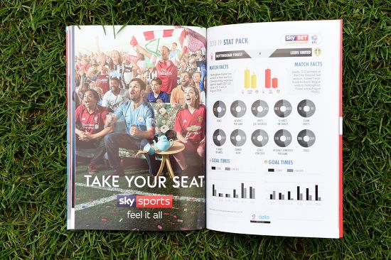 Sky Sports Advert Match Day Programme Editorial Stock Photo - Stock ...
