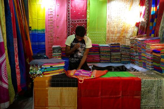 Indian Vendors Display Khadi Products Stalls Editorial Stock Photo ...