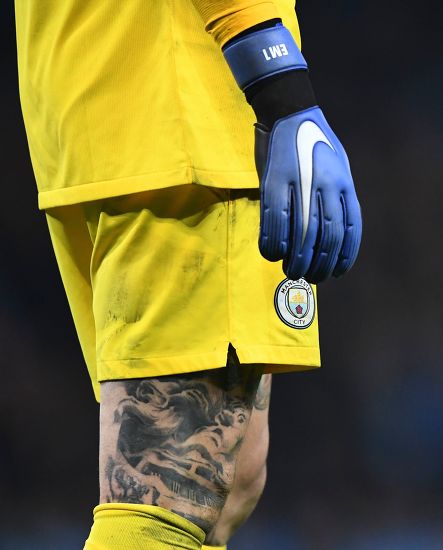 Tattoos On Legs Ederson Manchester City Editorial Stock Photo - Stock ...