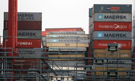 Overturned Containers Stack On Board Container Editorial Stock Photo ...