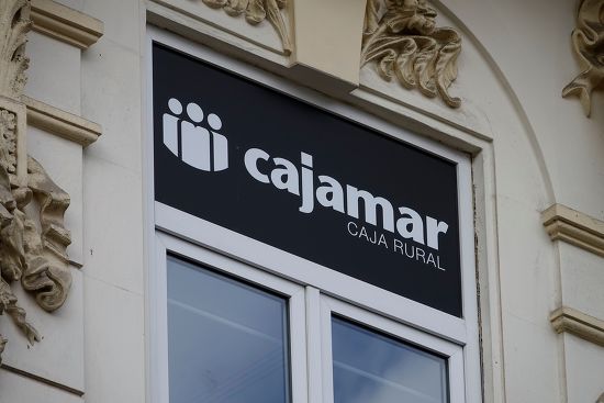 Signage Cajamar Caja Rural Bank Malaga Editorial Stock Photo - Stock ...
