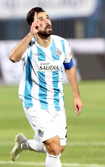 Pyramids Player Abdallah Said Celebrates During Editorial Stock Photo ...