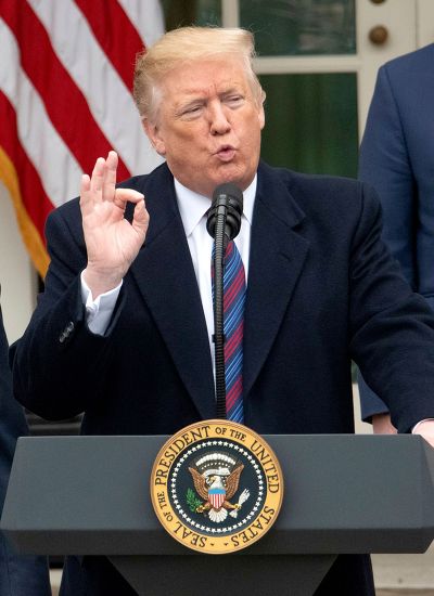 Donald Trump Makes Statement Following His Editorial Stock Photo ...