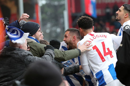 Florin Andone Brighton Celebrates Brighton Fans Editorial Stock Photo ...