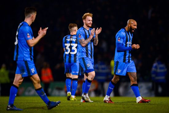 Gillingham Players Celebrate Full Time Editorial Stock Photo - Stock ...
