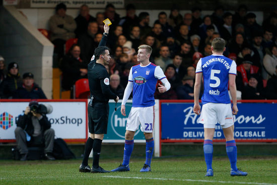 Referee Dean Whitestone Shows Yellow Card Editorial Stock Photo - Stock ...