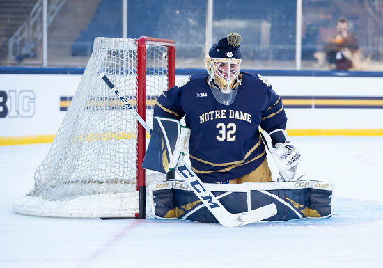 Notre Dame Goaltender Cale Morris 32 Editorial Stock Photo - Stock ...