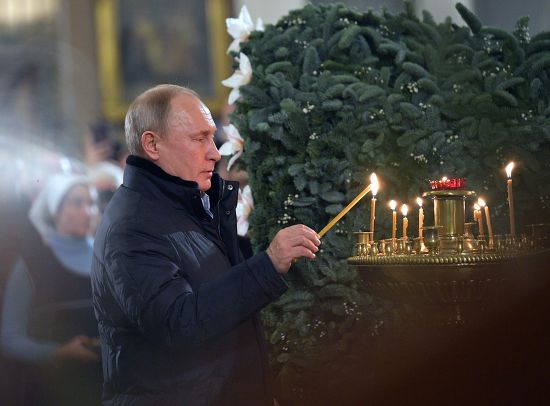 Russian President Vladimir Putin Lights Candle Editorial Stock Photo ...