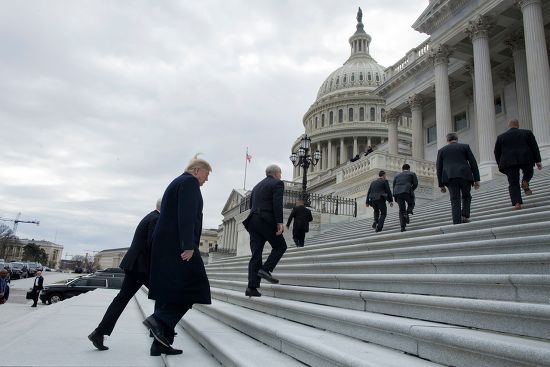 Us President Donald Trump L Walks Editorial Stock Photo - Stock Image ...