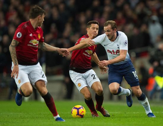 Harry Kane Fights Off Ander Herrera Editorial Stock Photo - Stock Image ...
