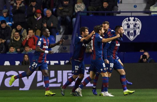 Levante Ud Players Celebrate Goal Editorial Stock Photo - Stock Image ...