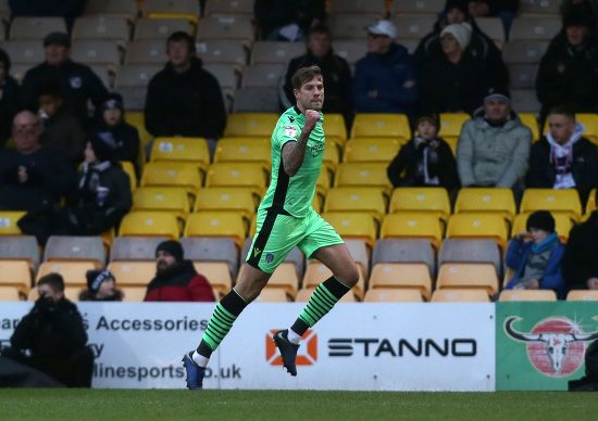 Colchester Uniteds Harry Pell Celebrates Scoring Editorial Stock Photo ...