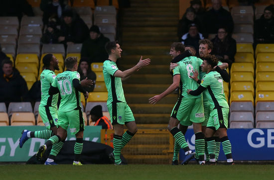 Colchester Uniteds Harry Pell Celebrates Scoring Editorial Stock Photo ...