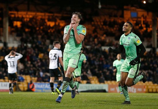 Colchester Uniteds Harry Pell Celebrates Scoring Editorial Stock Photo ...