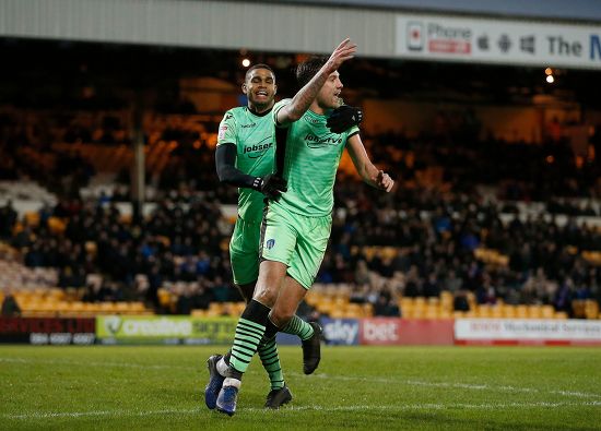 Colchester Uniteds Harry Pell Celebrates Scoring Editorial Stock Photo ...