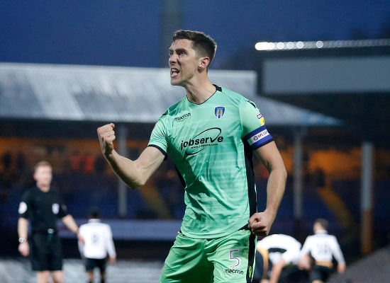 Colchester Uniteds Luke Prosser Celebrates Third Editorial Stock Photo ...