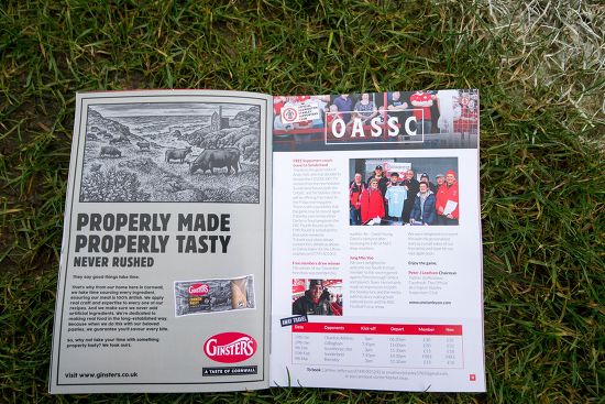 Ginsters Advert Inside Matchday Programme Editorial Stock Photo - Stock ...