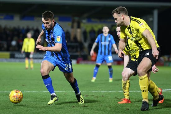 Gillingham Midfielder Josh Rees Strikes Goal Editorial Stock Photo ...