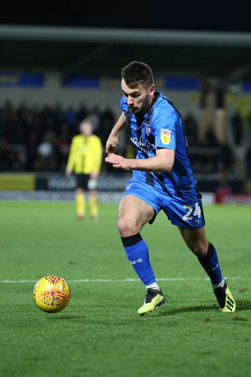 Gillingham Midfielder Josh Rees Strikes Goal Editorial Stock Photo ...