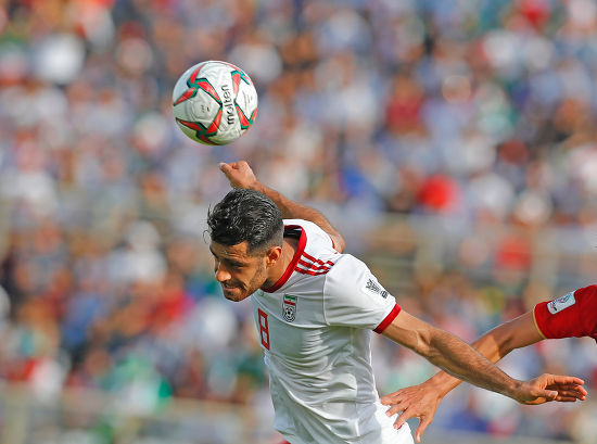 Irans Morteza Pouraliganji Heads Ball During Editorial Stock Photo ...