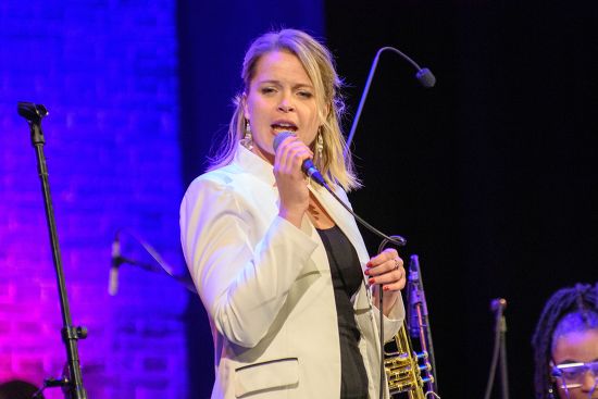 Bria Skonberg Trumpet Leads Allfemale Big Editorial Stock Photo - Stock ...