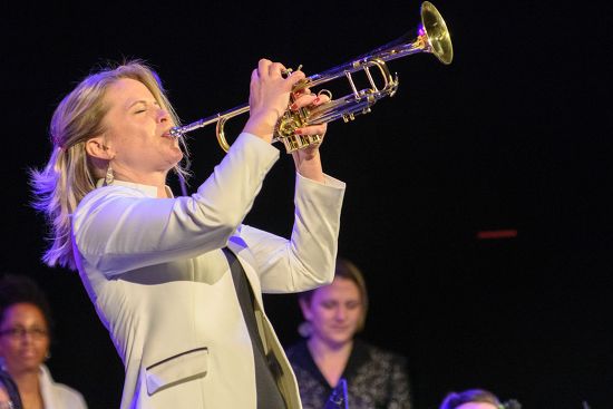 Bria Skonberg Trumpet Leads Allfemale Big Editorial Stock Photo - Stock ...