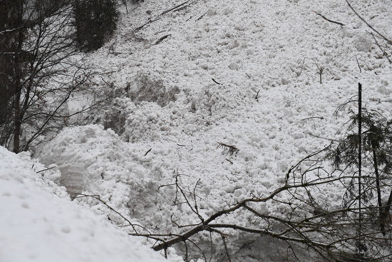 Avalanche Aftermath During Heavy Snowfall On Editorial Stock Photo ...