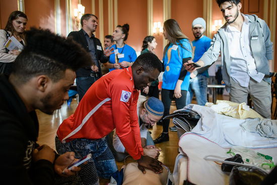 Refugee Ibrahim Kalil Keita 2l Tries Editorial Stock Photo - Stock ...