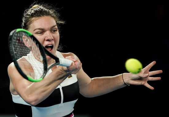 Simona Halep Action During Her Womans Editorial Stock Photo - Stock ...