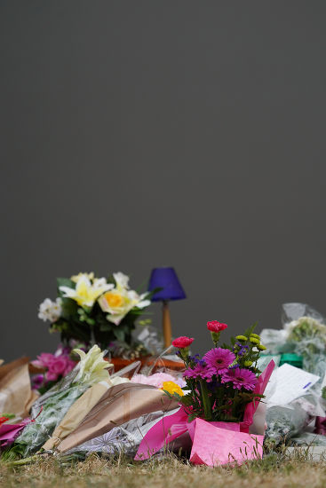 Pile Flowers Lay Tribute Where Body Editorial Stock Photo - Stock Image ...