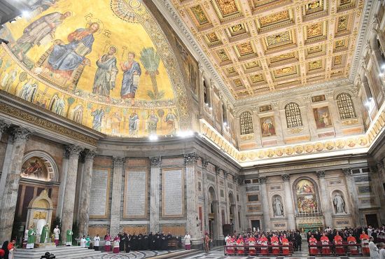Pope Francis L Celebrates Vespers Service Editorial Stock Photo - Stock ...