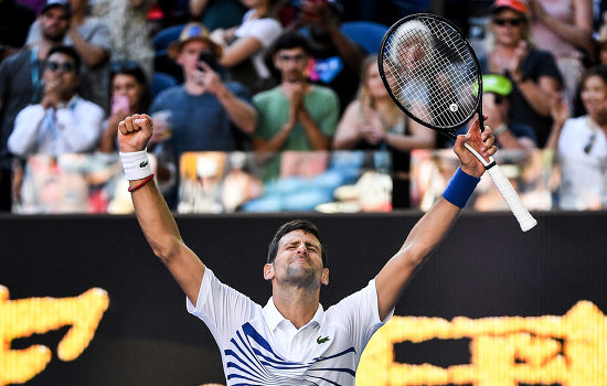 Novak Djokovic Celebrating Victory After His Editorial Stock Photo ...