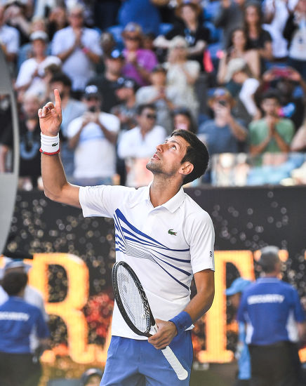 Novak Djokovic Celebrating Victory After His Editorial Stock Photo ...