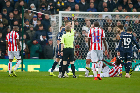 Referee Gavin Ward Shows Yellow Card Editorial Stock Photo - Stock ...